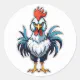Proud Rooster - A Colorful and Vibrant Symbol Classic Round Sticker ...