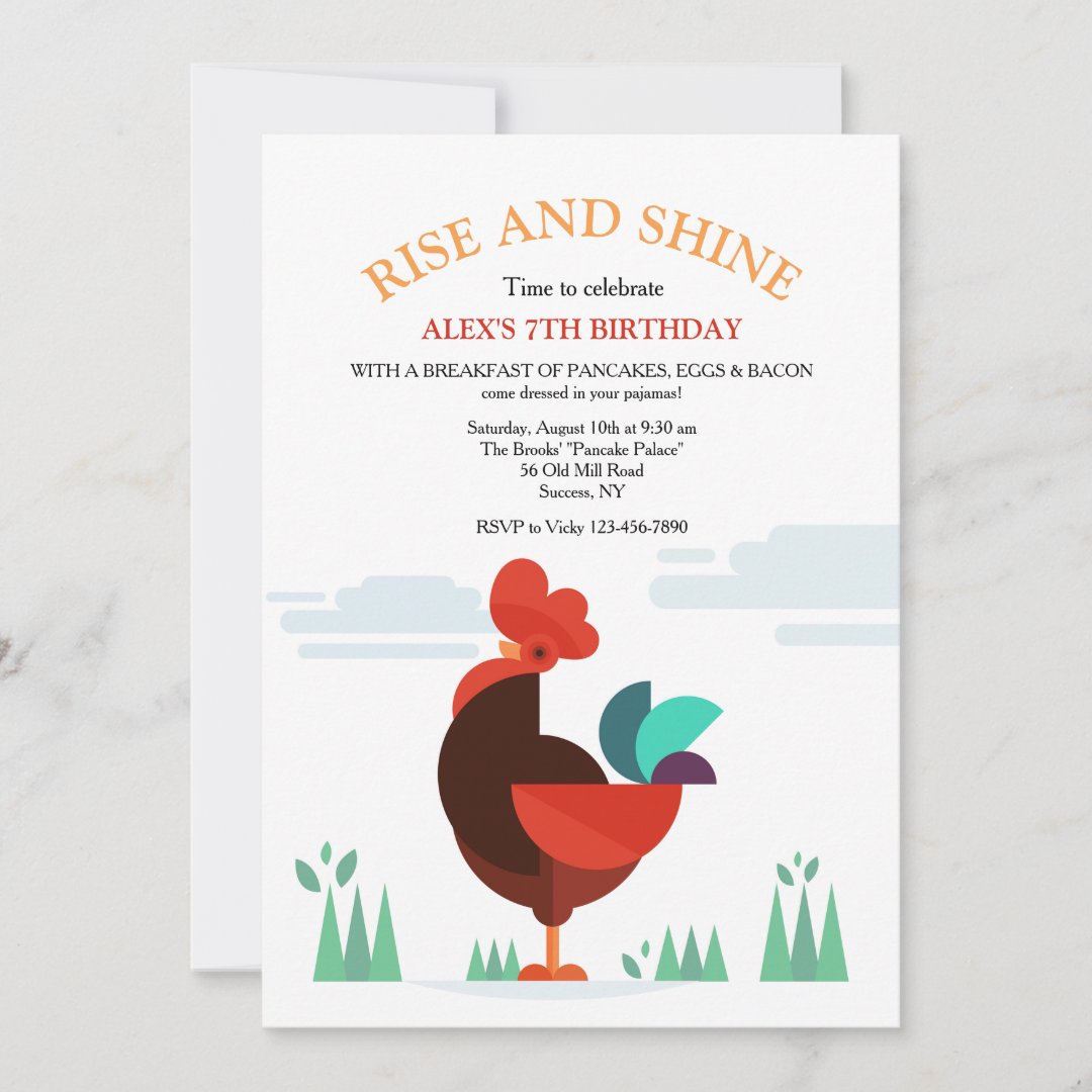 Proud Rooster Invitation | Zazzle