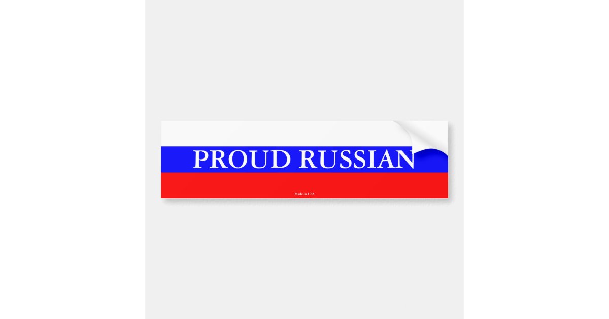 Proud Russian Bumper Sticker | Zazzle