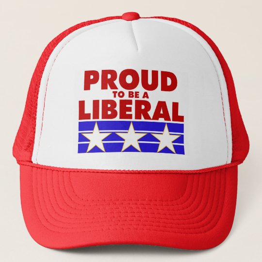 PROUD TO BE A LIBERAL cap | Zazzle.com