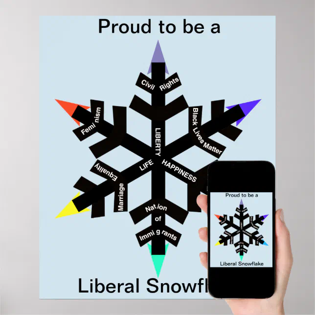 Proud to be a Liberal Snowflake poster | Zazzle