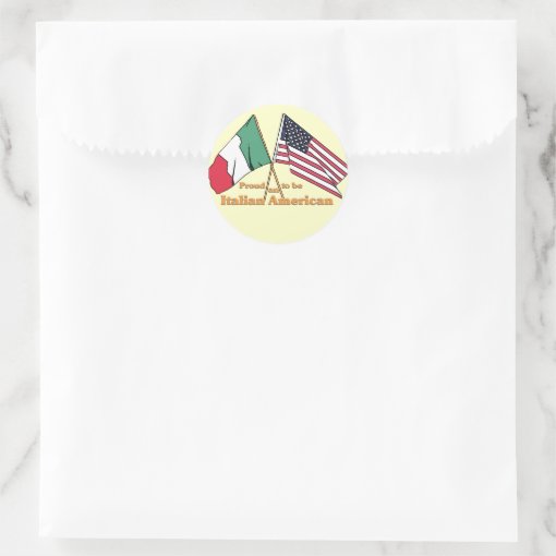 Proud To Be An Italian-American Classic Round Sticker | Zazzle