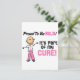 Proud To Be Bald Breast Cancer Stick Figure Postcard | Zazzle