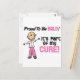 Proud To Be Bald Breast Cancer Stick Figure Postcard | Zazzle