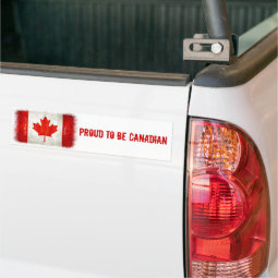 Proud to be Canadian - Flag Bumper Sticker | Zazzle