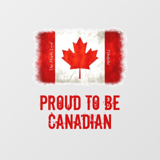 Proud to be Canadian Flag Wall Decal | Zazzle