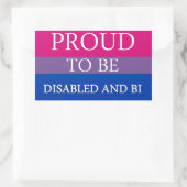 Proud to Be Disabled and Bi Rectangular Sticker | Zazzle