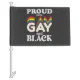Proud To Be Gay And Black LGBT Pride Car Flag | Zazzle