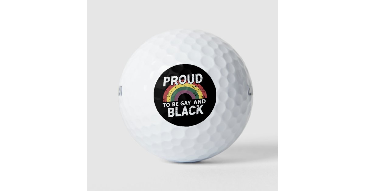 Proud To Be Gay And Black Pride Month 2025 Golf Balls | Zazzle