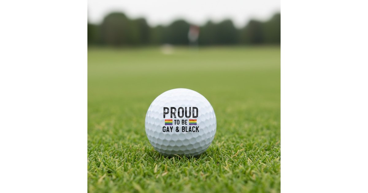 Proud To Be Gay And Black Pride Month 2026 Golf Balls | Zazzle