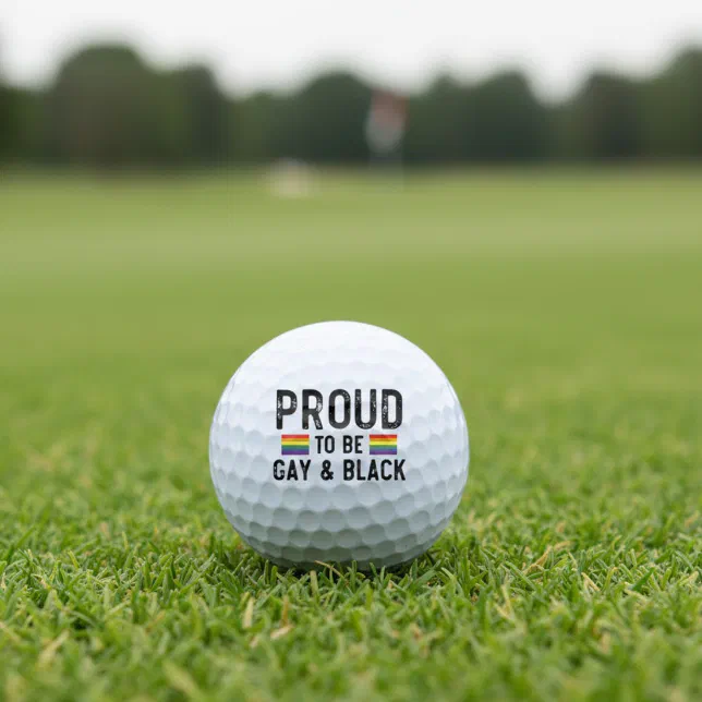 Proud To Be Gay And Black Pride Month 2026 Golf Balls | Zazzle
