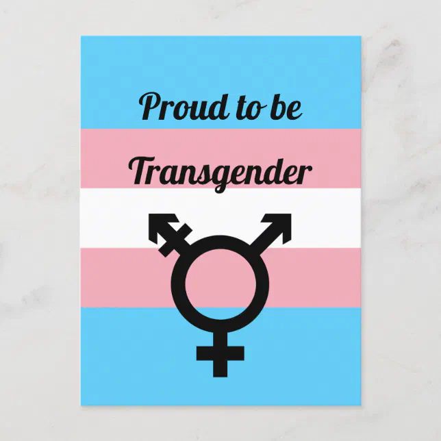 Proud to be Transgender | Trans Pride Postcard | Zazzle