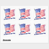 Proud to Stand in salute of our Flag Square Sticker | Zazzle