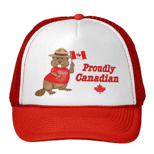 Proudly Canadian Beaver Trucker Hat | Zazzle