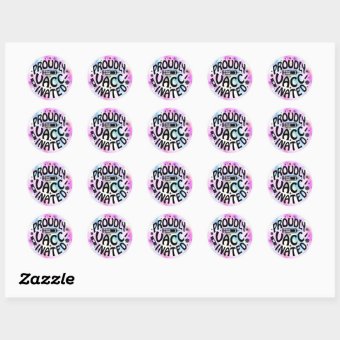 Proudly Vaccinated Covid19 Coronavirus Shot TieDye Classic Round ...