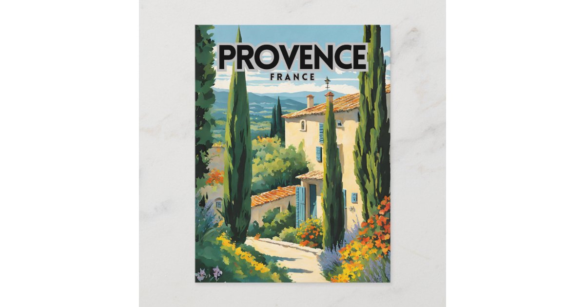 Provence France Travel Poster Postcard | Zazzle