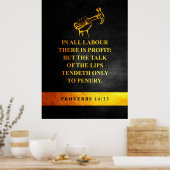 Proverbs 14:23 Bible Verse Poster | Zazzle