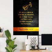 Proverbs 14:23 Bible Verse Poster | Zazzle