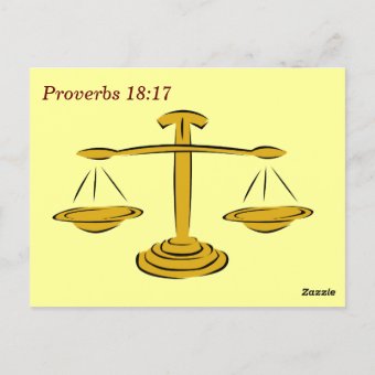 Proverbs 18 17 Justice Bible Verse Memory Card | Zazzle