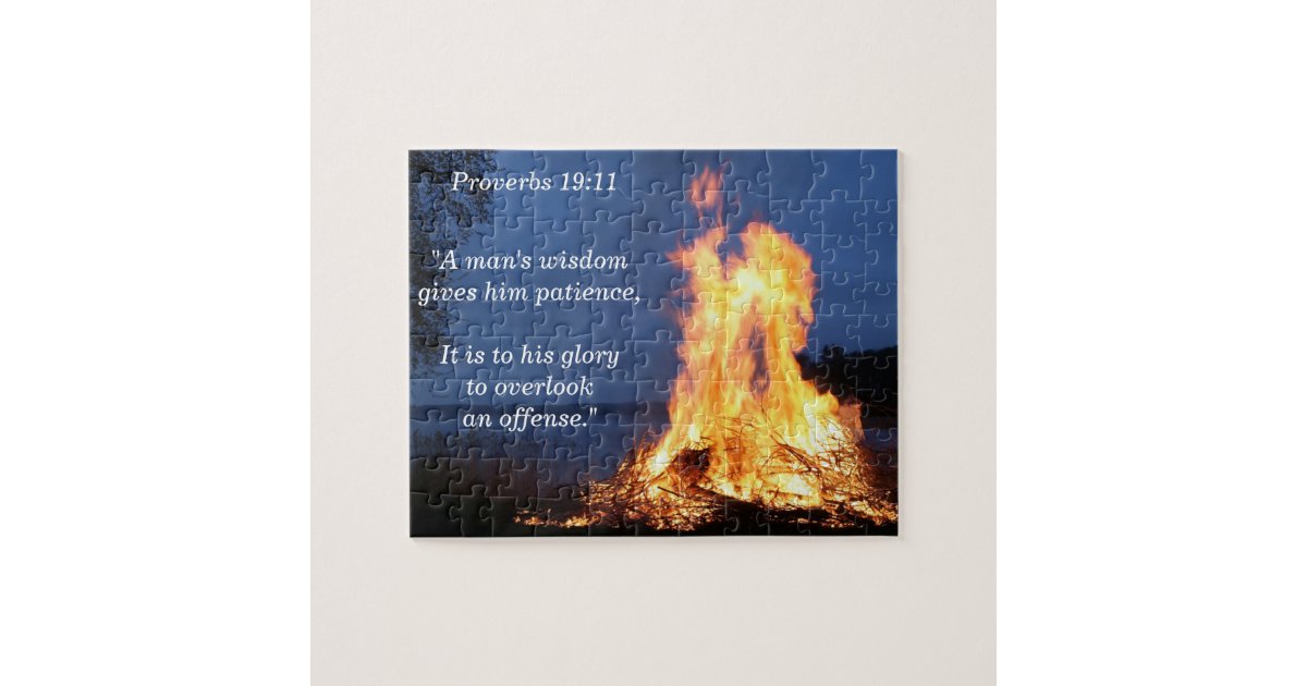 Proverbs 19:11 Wisdom to Overlook Offense Jigsaw Puzzle | Zazzle