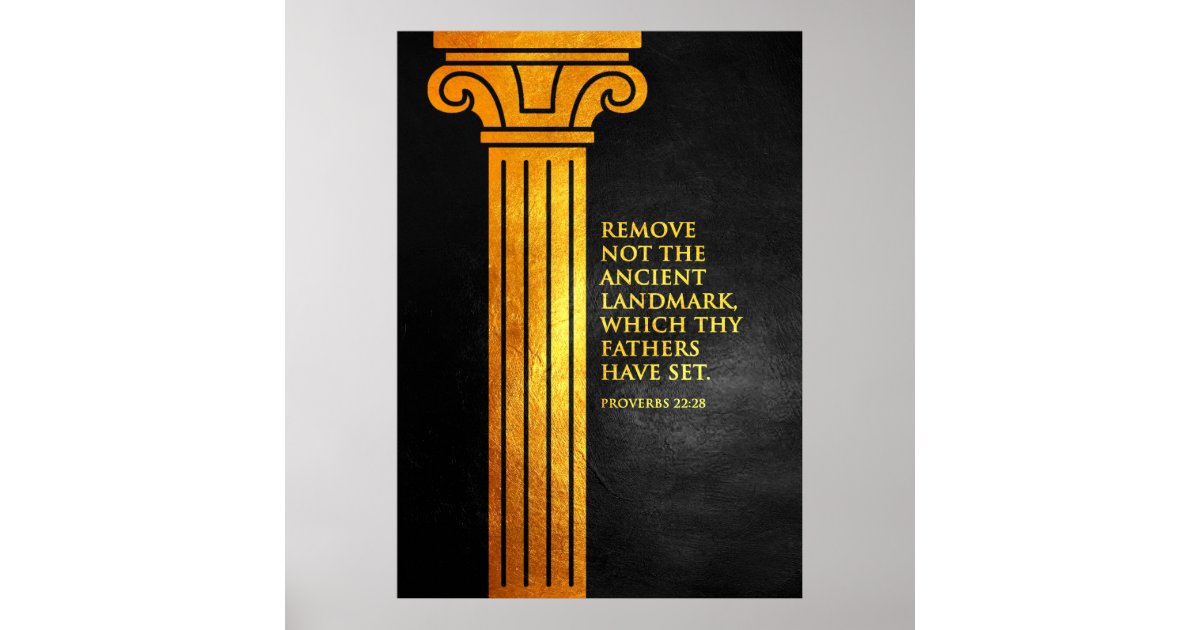 Proverbs 22:28 Bible Verse Poster | Zazzle