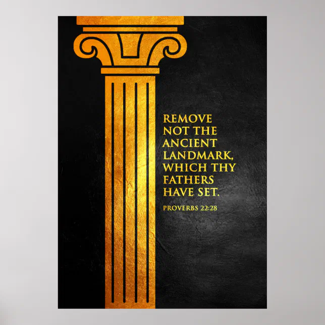 Proverbs 22:28 Bible Verse Poster | Zazzle