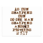 Proverbs 27:17 postcard | Zazzle.com