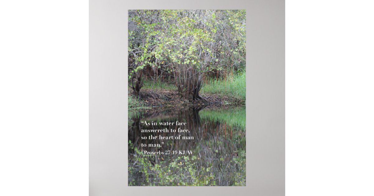 Proverbs 27:19 Scripture Print | Zazzle
