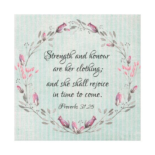 Proverbs 31 25 KJV Bible Verse Canvas Print Zazzle proverbs-31-25-kjv-bible-verse-canvas-print-zazzle