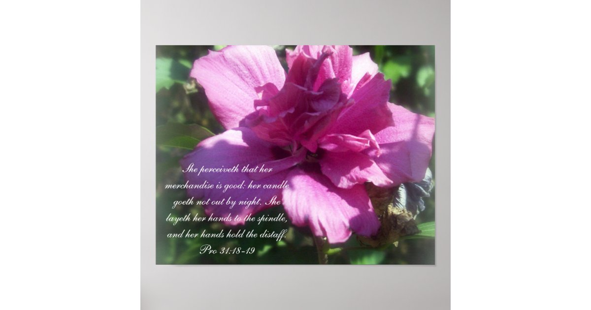 Proverbs 31 Collection~ Pro 31:18-19 Poster | Zazzle