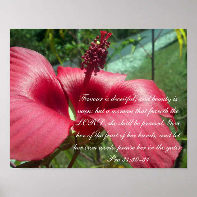 Proverbs 31 Collection ~ Pro 31: 30-31 Poster | Zazzle