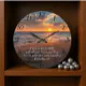 Proverbs 3:5 Christian ocean with a sunset Large Clock | Zazzle