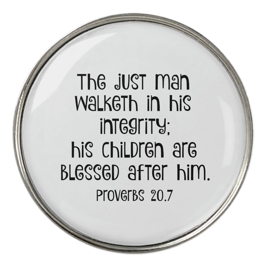 Proverbs Bible Verse Golf Ball Marker | Zazzle