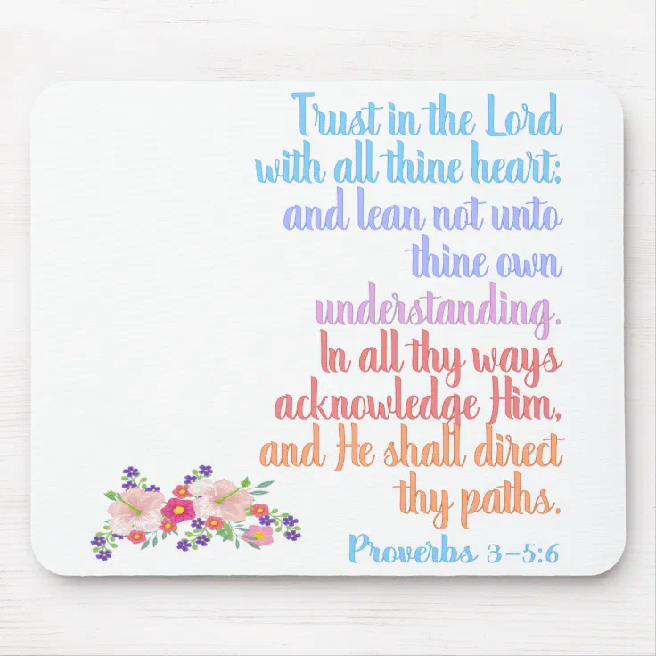 Proverbs Bible Verse Mouse Pad | Zazzle