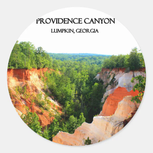 PROVIDENCE CANYON - Lumpkin, Georgia Classic Round Sticker | Zazzle