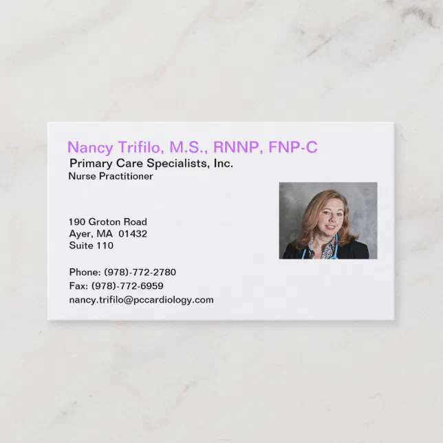 Provider Nurse Practitioner Sample Card | Zazzle