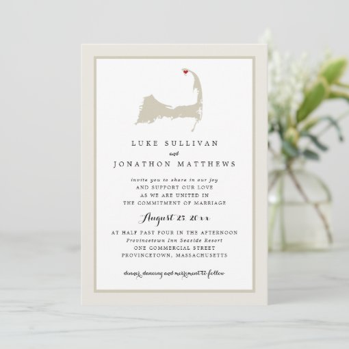 Provincetown Cape Cod | Wedding Invitation | Zazzle