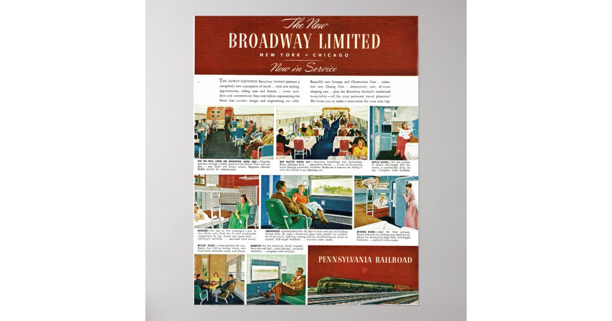 PRR New Broadway Limited Poster | Zazzle
