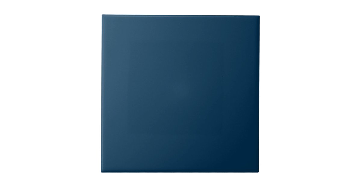 Prussian Blue Solid Color | Classic | Elegant Ceramic Tile | Zazzle