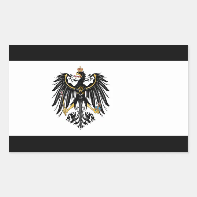 Prussian Flag Rectangular Sticker | Zazzle