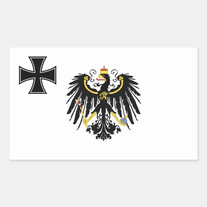 Prussian War Flag Rectangular Sticker | Zazzle.com
