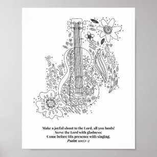 Make A Joyful Noise Unto The Lord Coloring Pages