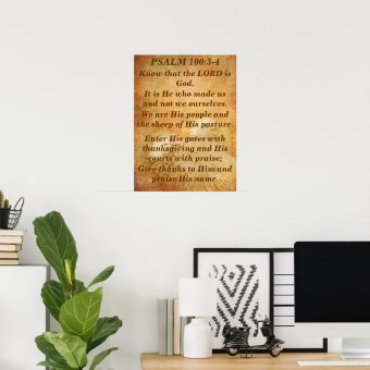 Psalm 100 poster | Zazzle
