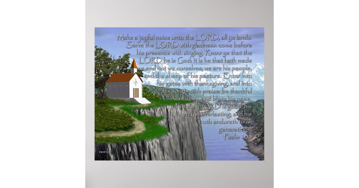 Psalm 100 (Wide Version) Poster | Zazzle