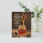 Psalm 119:103 Your Words are Sweeter than Honey Postcard | Zazzle