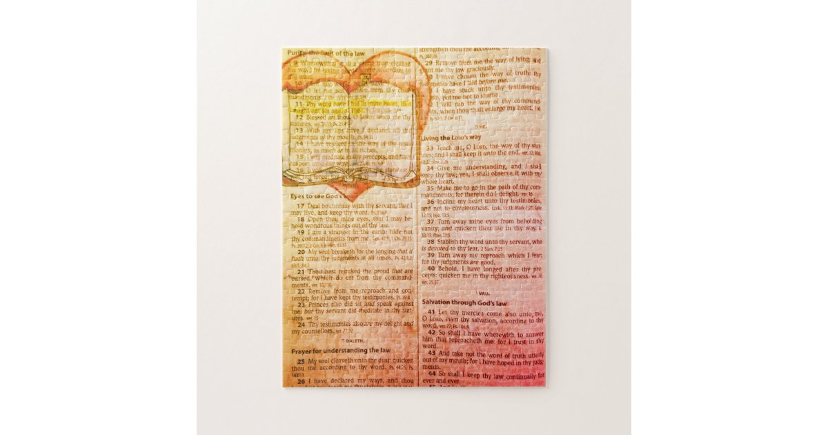 Psalm 119:11 - Your Word I Have Hid In My Heart Jigsaw Puzzle | Zazzle