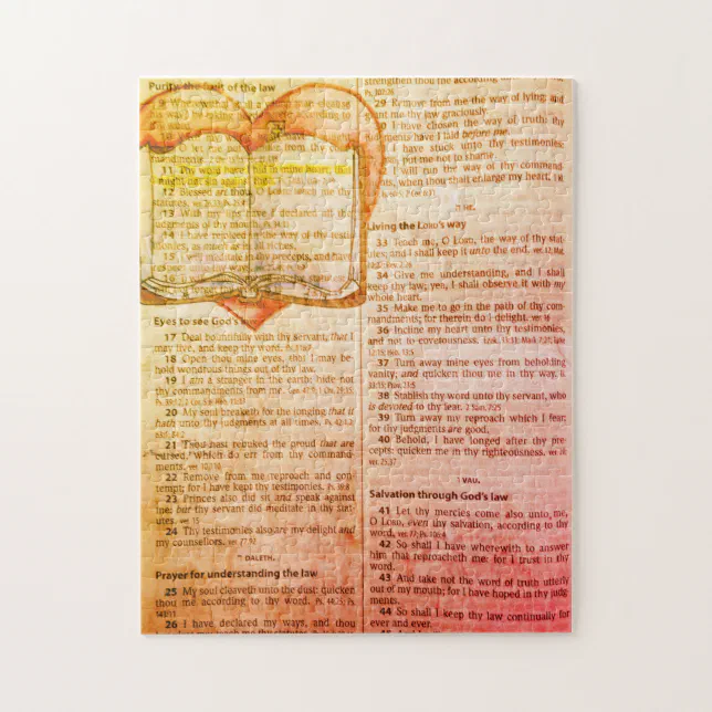Psalm 119:11 - Your Word I Have Hid In My Heart Jigsaw Puzzle | Zazzle