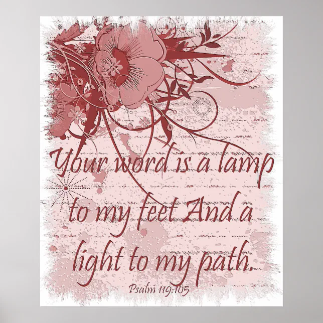 Psalm 119 Bible Verse Christian Poster | Zazzle