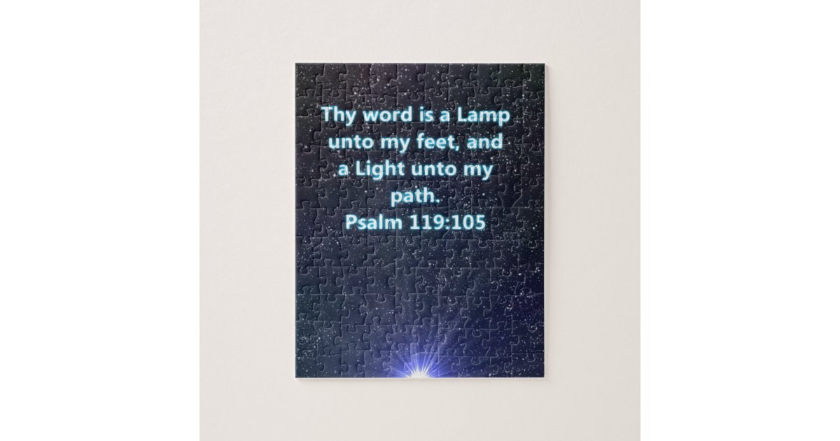 Psalm 119 bible verse jigsaw puzzle | Zazzle