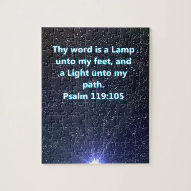 Psalm 119 bible verse jigsaw puzzle | Zazzle